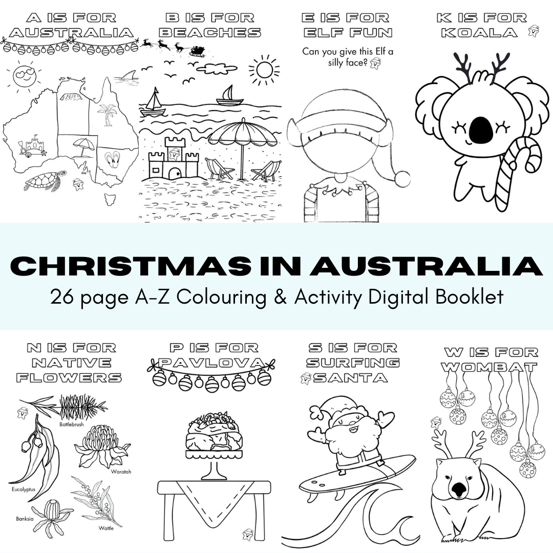 (Digital Download) Christmas in Australia Activity & Colouring e-Book ...